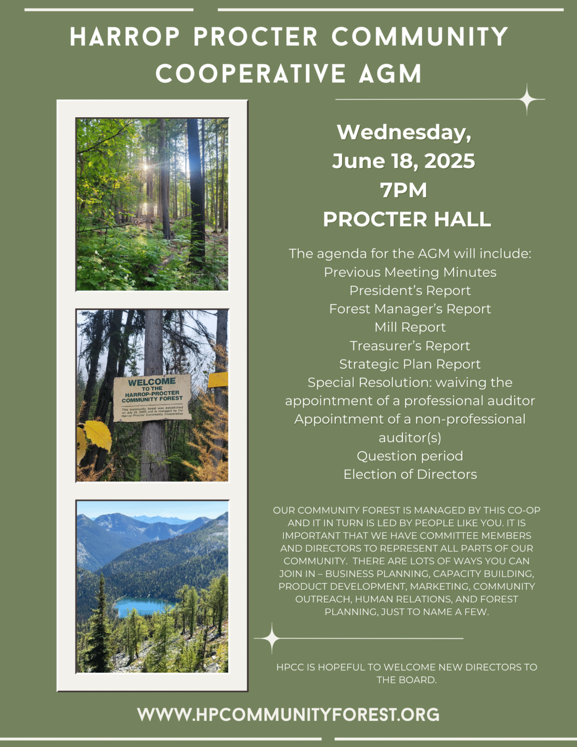HPCC AGM June 18, 2025 - Harrop-Procter Community Forest